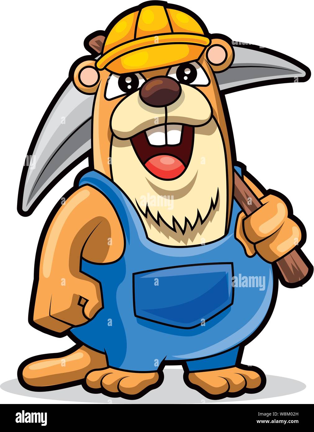 Happy Groundhog Day, vector character of cute groundhog - vector mascot ...