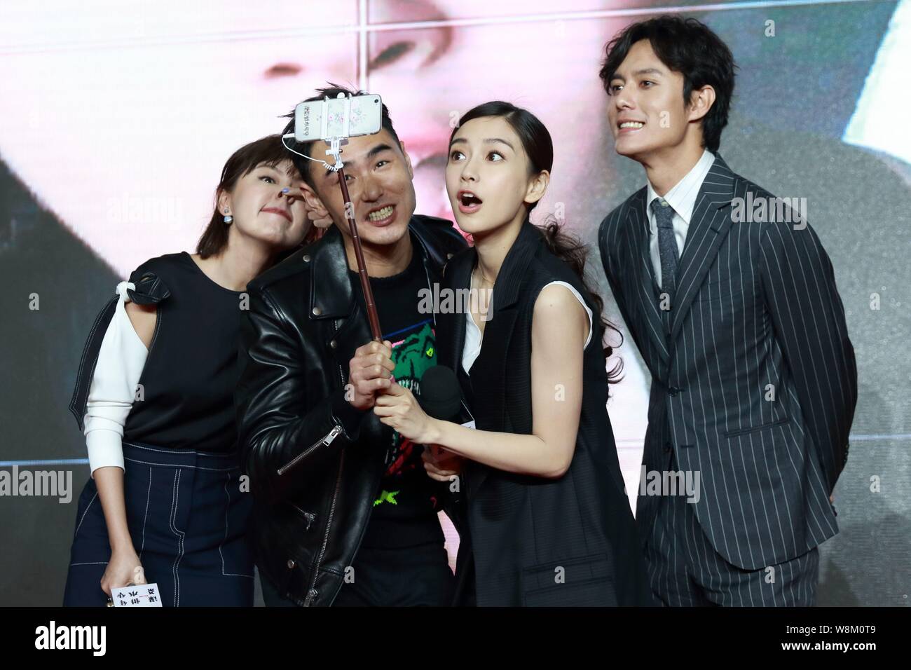(From left) Chinese actress Rayza, Taiwanese actor Ethan Juan, Hong ...
