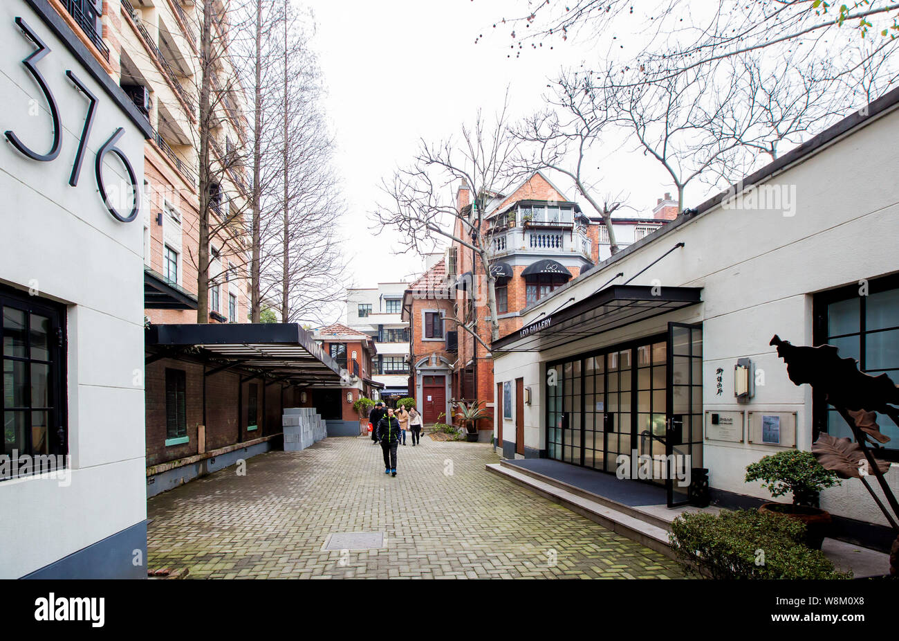 A view of Ferguson Lane on Wukang Road in the former French Concession ...