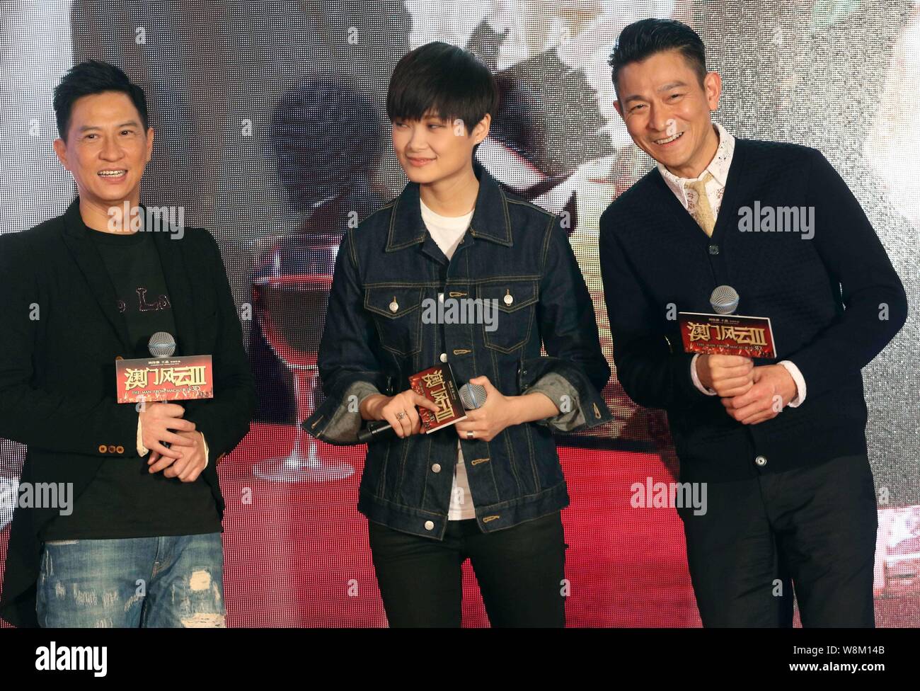 (From left) Hong Kong actor Nick Cheung, Chinese singer and actress Li ...