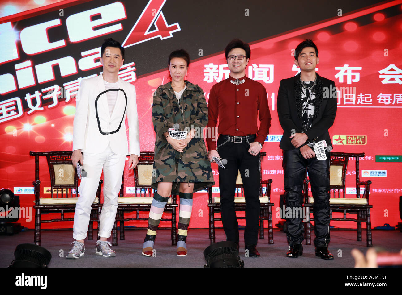 --FILE--(From left) Taiwanese singer Harlem Yu, Chinese singers Na Ying ...