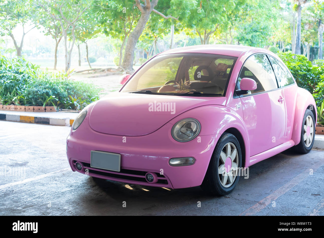 Pattaya, Thailand - May 27, 2019: Modern fun pink small car. Photo of a ...