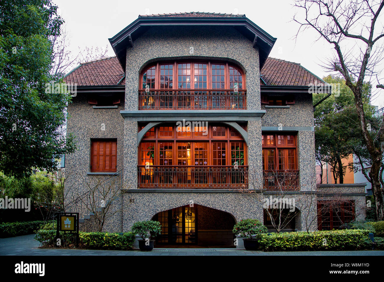 A view of Sinan Mansions near Fuxing Park in the former French ...