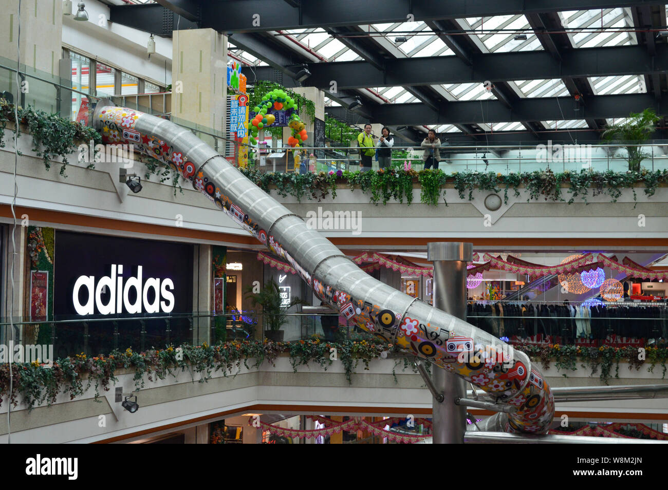 The five-story-high giant winding slide is pictured at the Bali ...