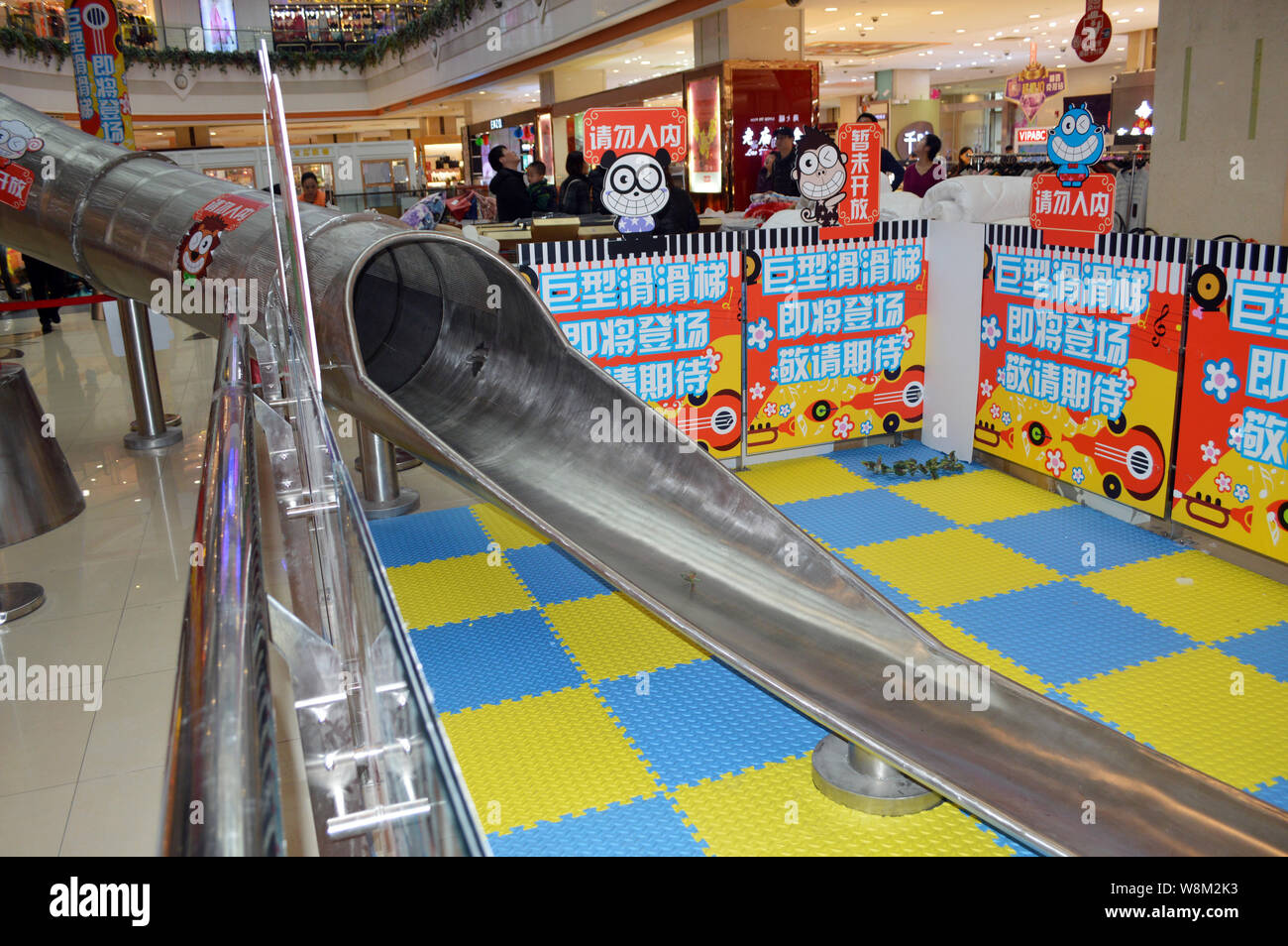 The five-story-high giant winding slide is pictured at the Bali ...