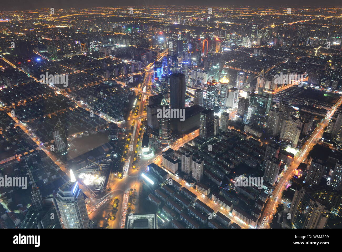This picture taken from high in the Shanghai World Financial Center ...
