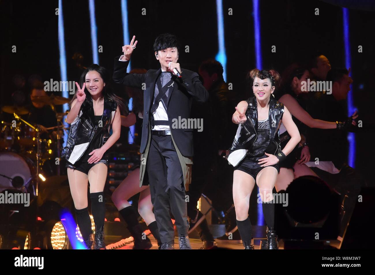 Singaporean singer JJ Lin performs at the KKBox Music Awards ceremony ...