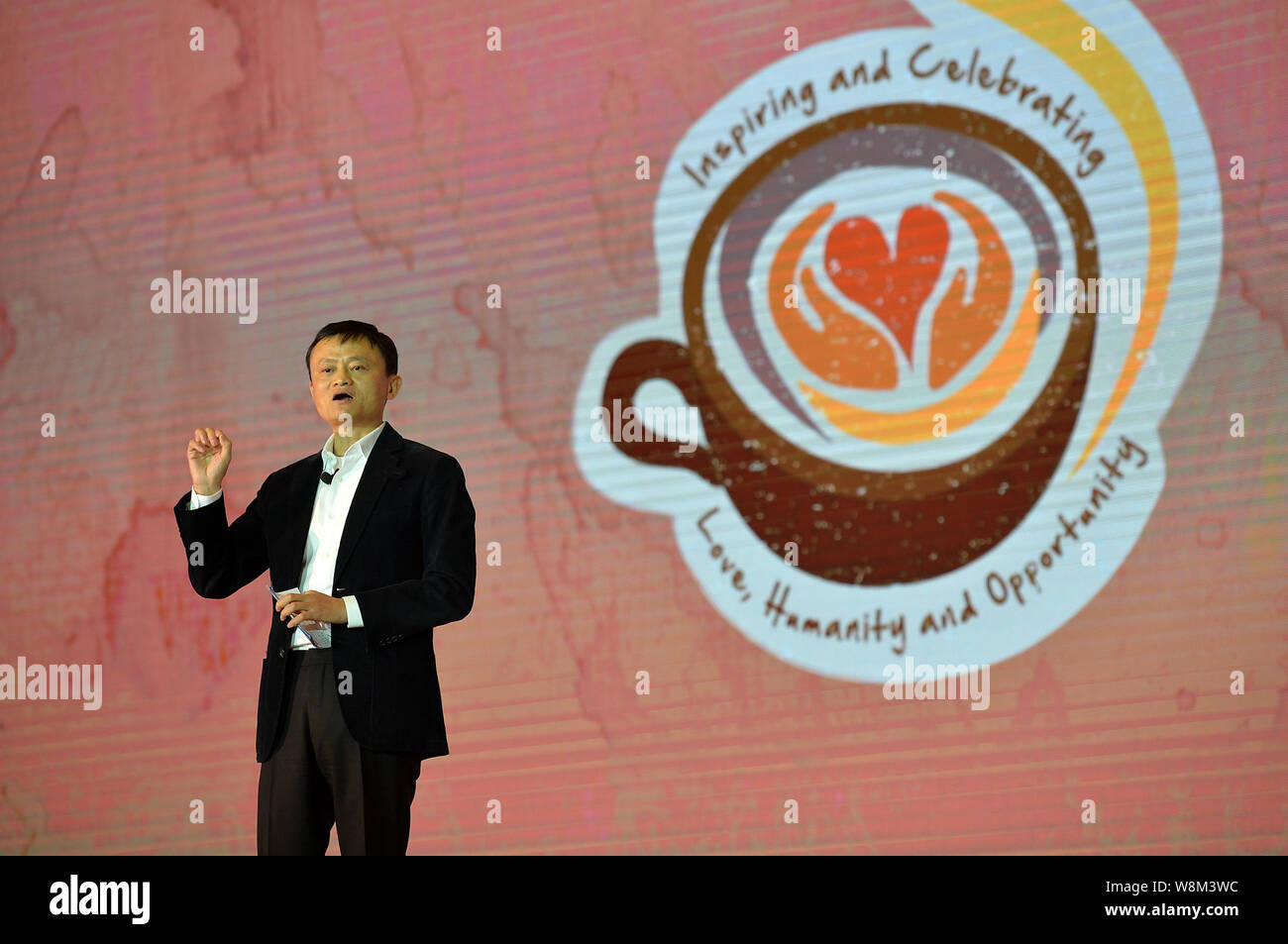 Jack Ma Yun, Chairman of Alibaba Group, speaks at the 2016 Starbucks ...