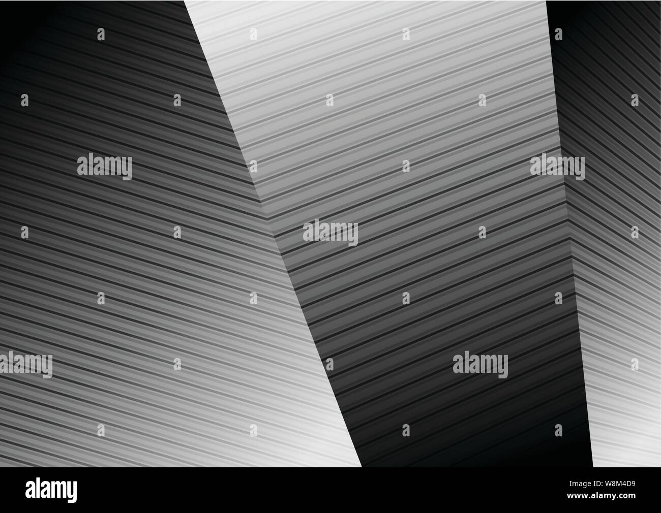 Abstract black and white lines refraction geometric background. Vector ...