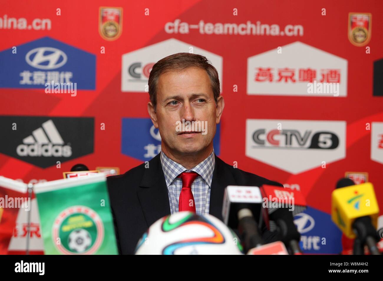 --FILE--French football coach Alain Perrin, then newly-appointed head ...