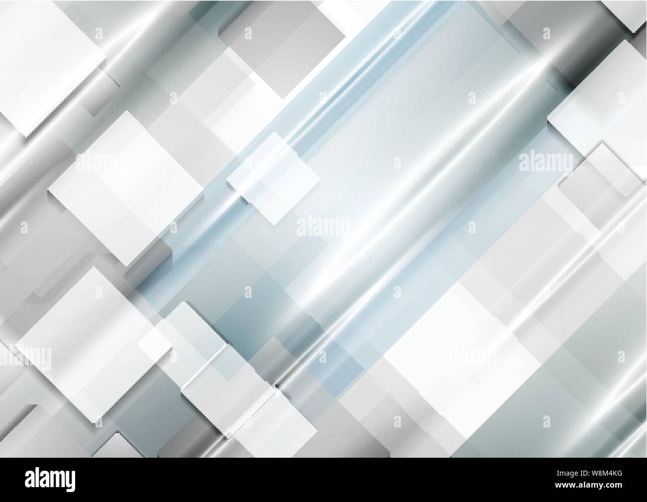 Grey and blue technology geometric abstract background. Vector squares ...