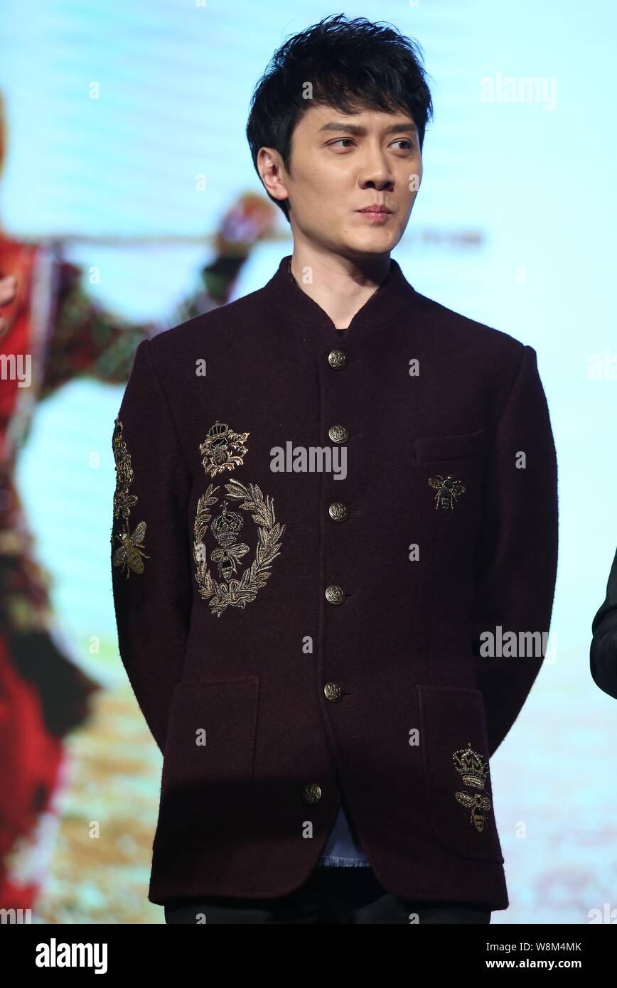 Chinese actor Feng Shaofeng attends a press conference for the premiere ...