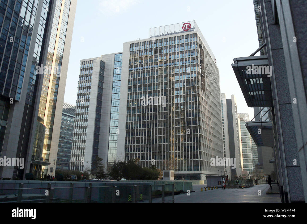 A view of the headquarters building of the Asian Infrastructure ...