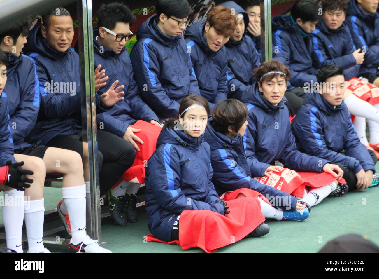 South Korean actress Cheon Seong-im, front left, better known by her ...