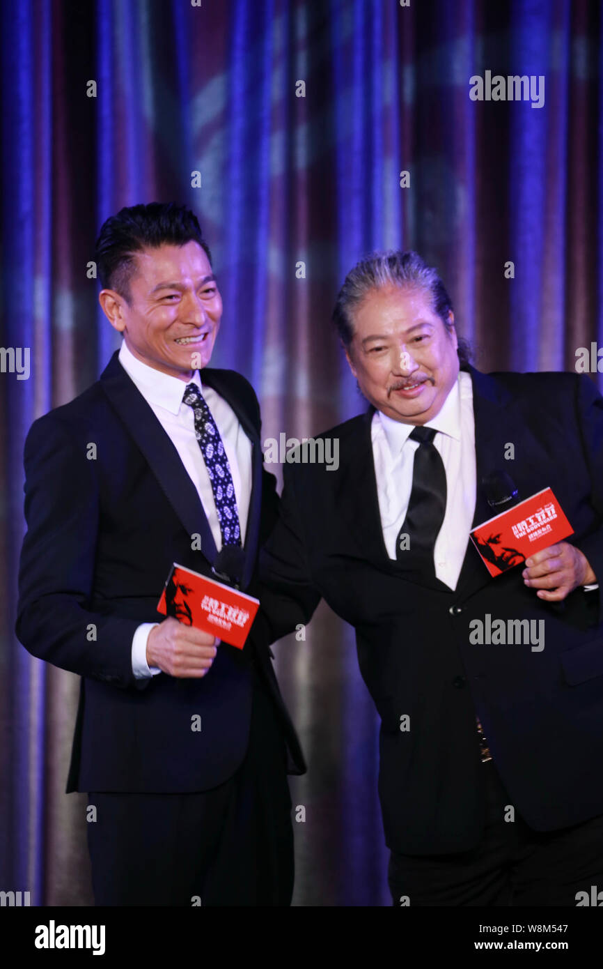 Hong Kong actor and singer Andy Lau, left, and martial artist Sammo ...