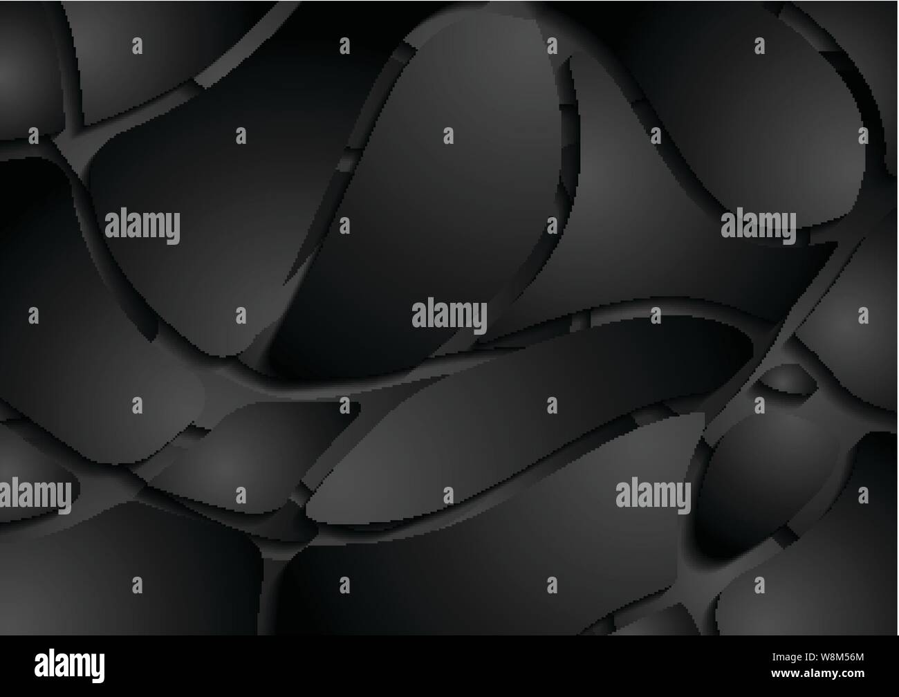 Black abstract concept wavy pattern design. Vector background Stock ...