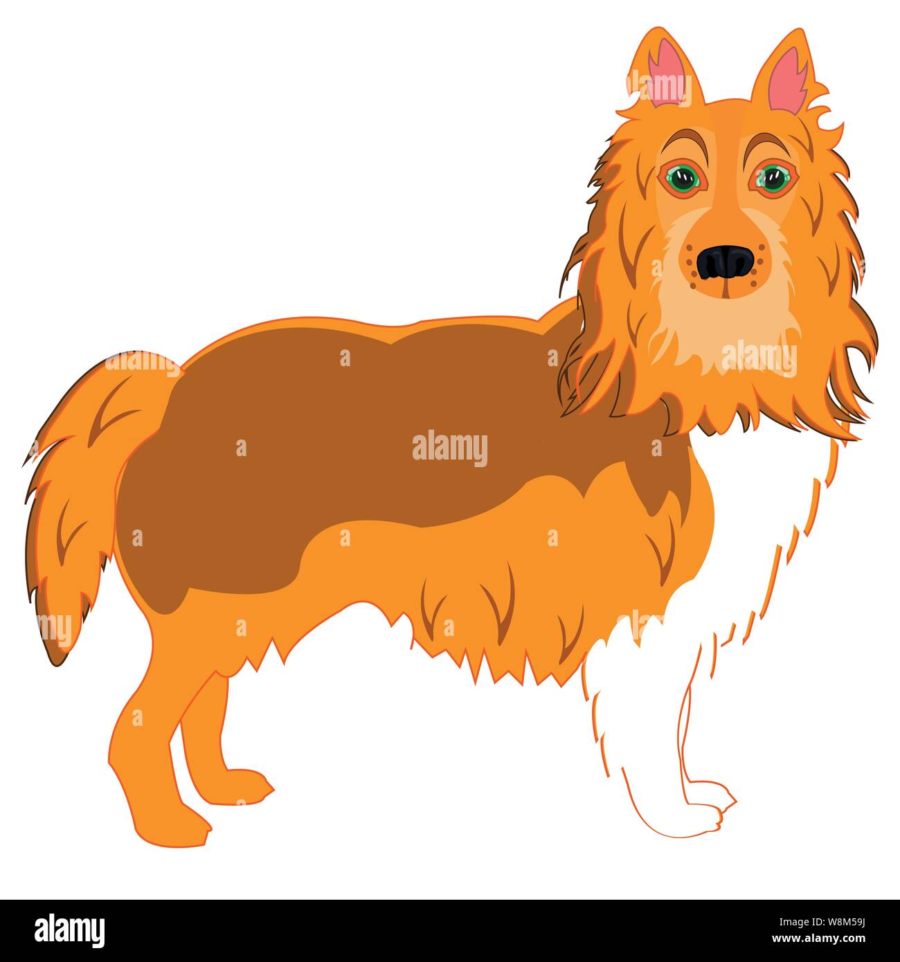 Puppy baby collie Stock Vector Images - Alamy