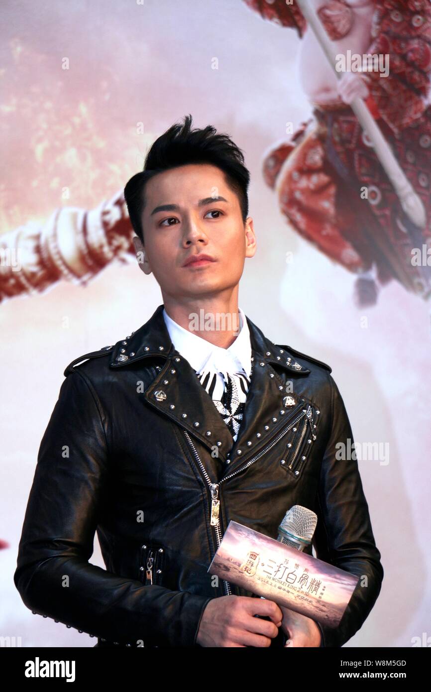 Hong Kong actor Him Law or Law Him-chung attends a press conference for ...