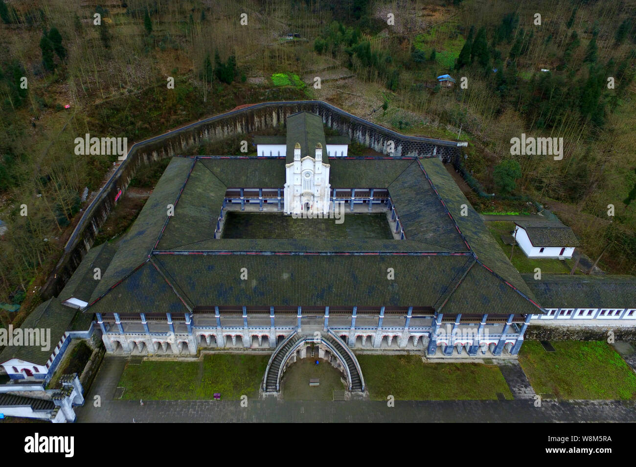 An aerial view of the Seminarium Annuntiationis, also known as the ...
