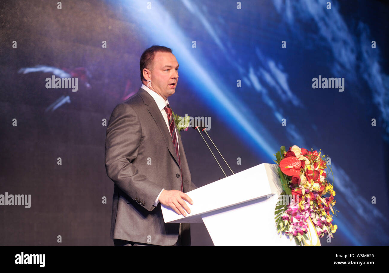 Thomas Tull, Chairman and CEO of Legendary Entertainment, delivers a ...