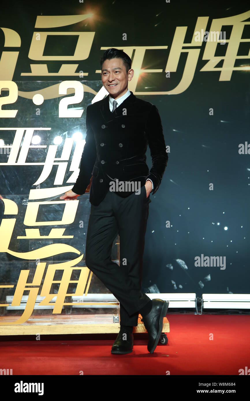 Hong Kong actor Andy Lau poses during a press conference for his new ...