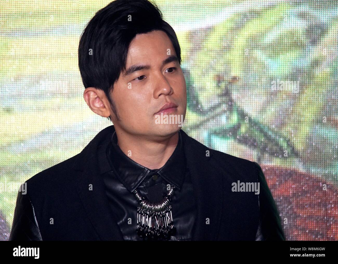 Taiwanese singer and actor Jay Chou attends a press conference to ...