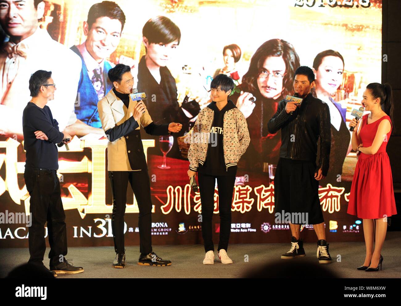 (From left) Hong Kong director and producer Andrew Lau Wai-keung, actor ...