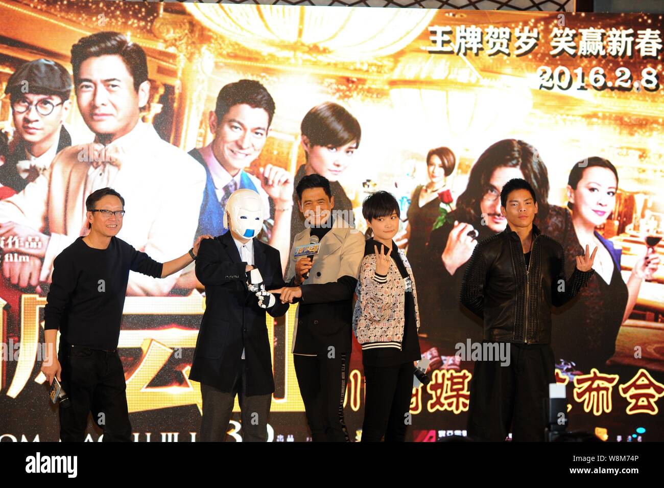 (From left) Hong Kong director and producer Andrew Lau Wai-keung ...