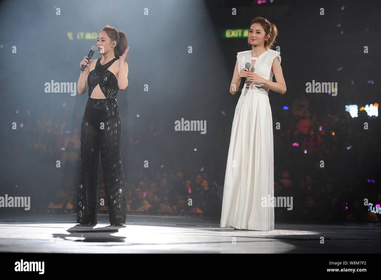 Gillian Chung, left, and Charlene Choi of Hong Kong pop duo Twins ...