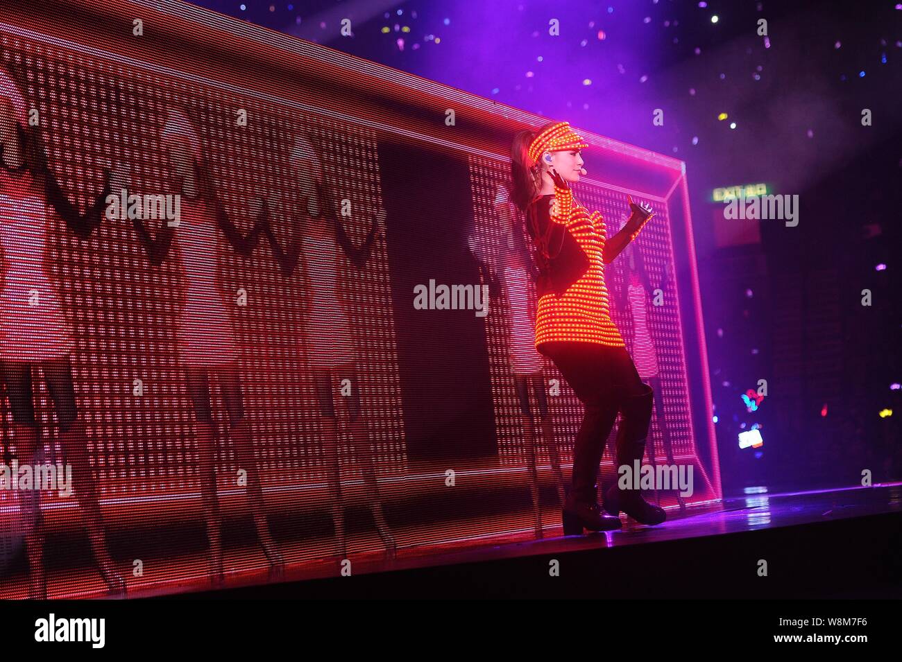 Gillian Chung of Hong Kong pop duo Twins performs during their concert ...