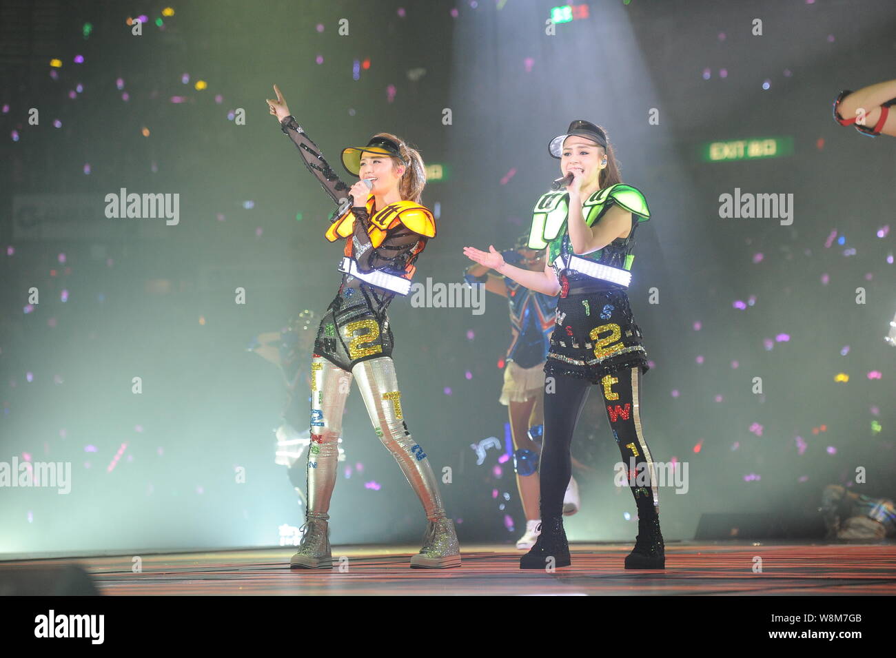 Gillian Chung, right, and Charlene Choi of Hong Kong pop duo Twins ...