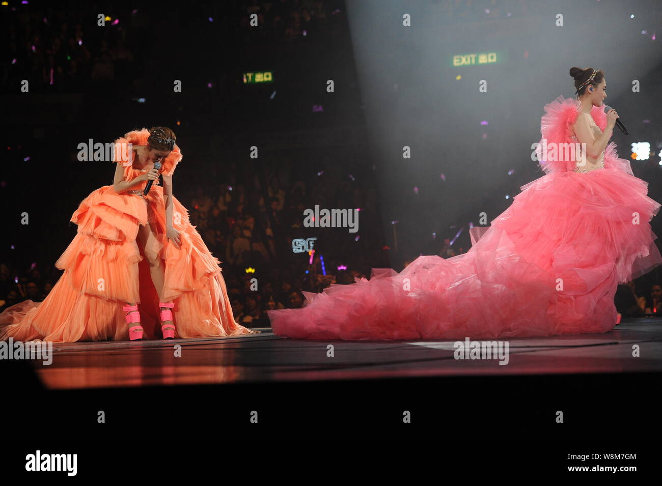 Gillian Chung, right, and Charlene Choi of Hong Kong pop duo Twins ...