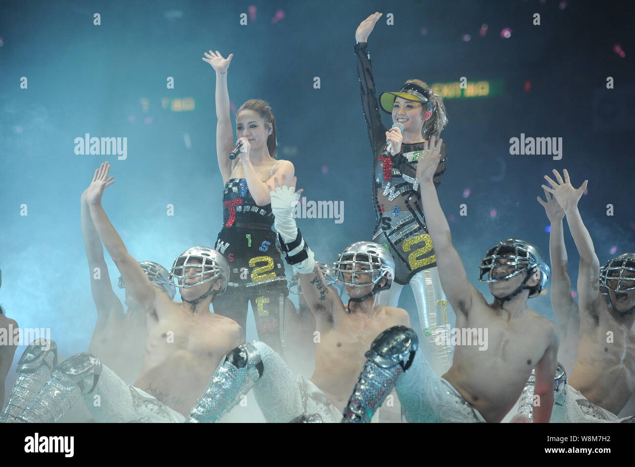 Gillian Chung, left, and Charlene Choi of Hong Kong pop duo Twins ...
