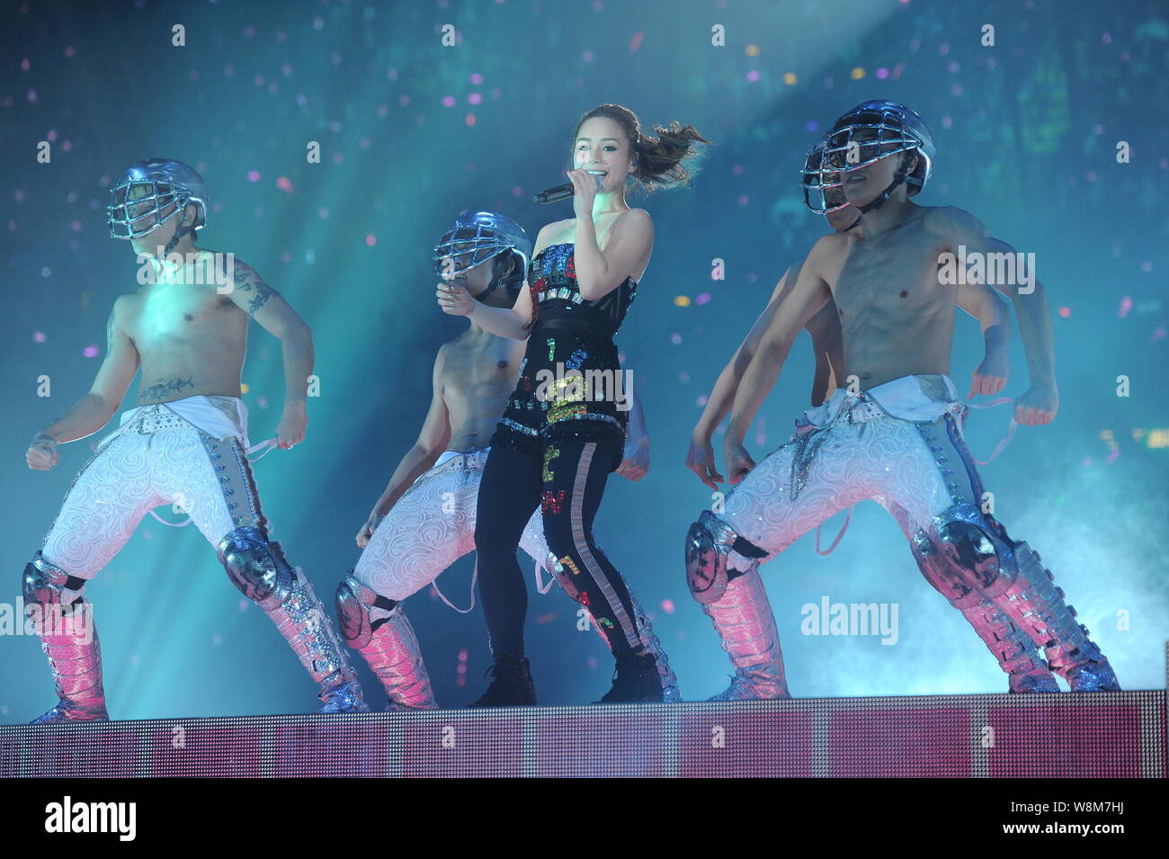 Gillian Chung of Hong Kong pop duo Twins performs during their concert ...