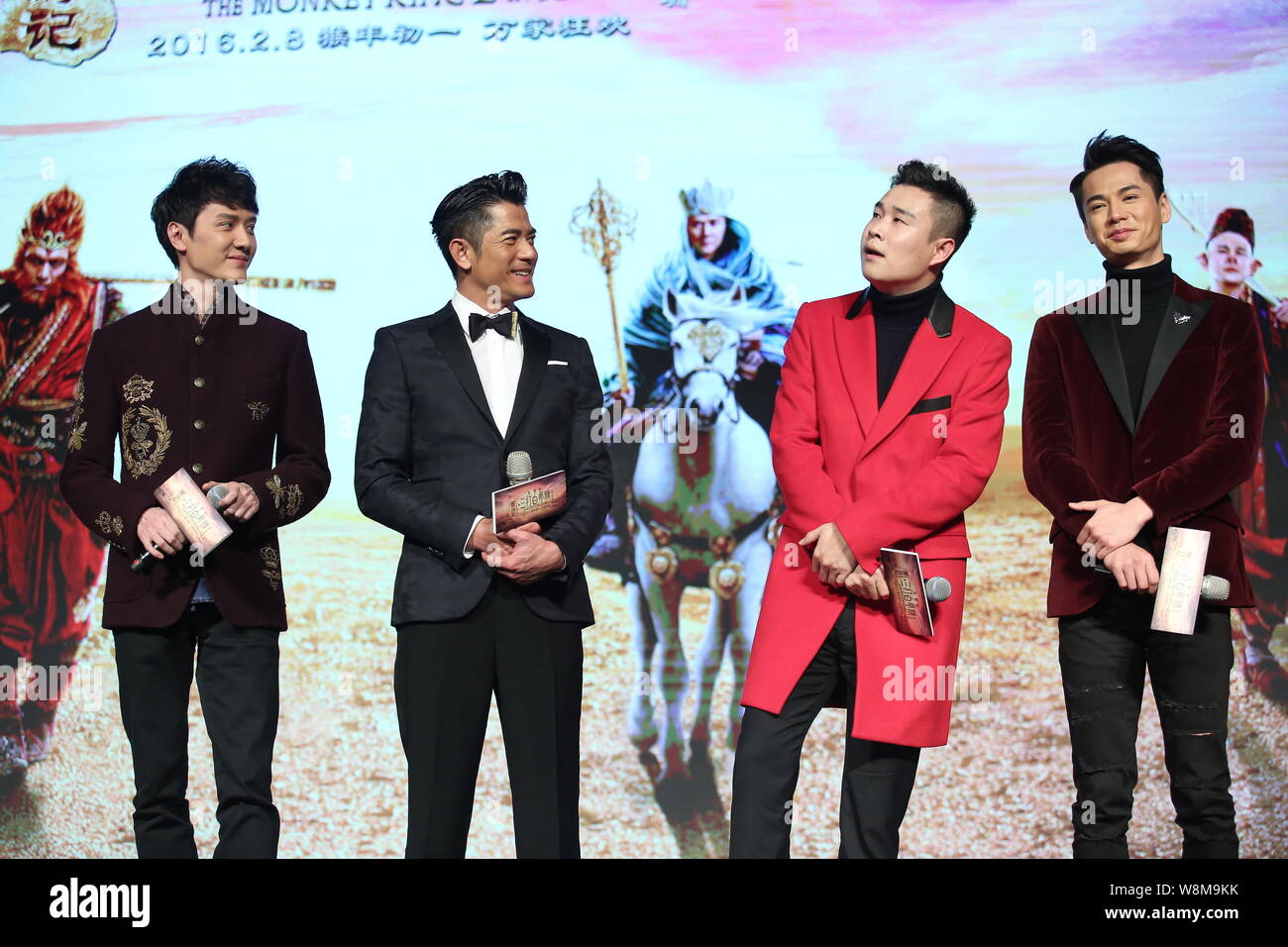 (From left) Chinese actor Feng Shaofeng, Hong Kong singer and actor ...