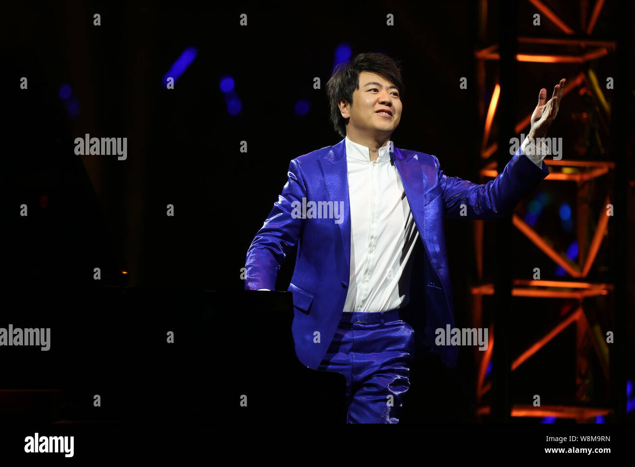 Chinese pianist Lang Lang performs during the Lang Lang's Sky-Lang Lang ...