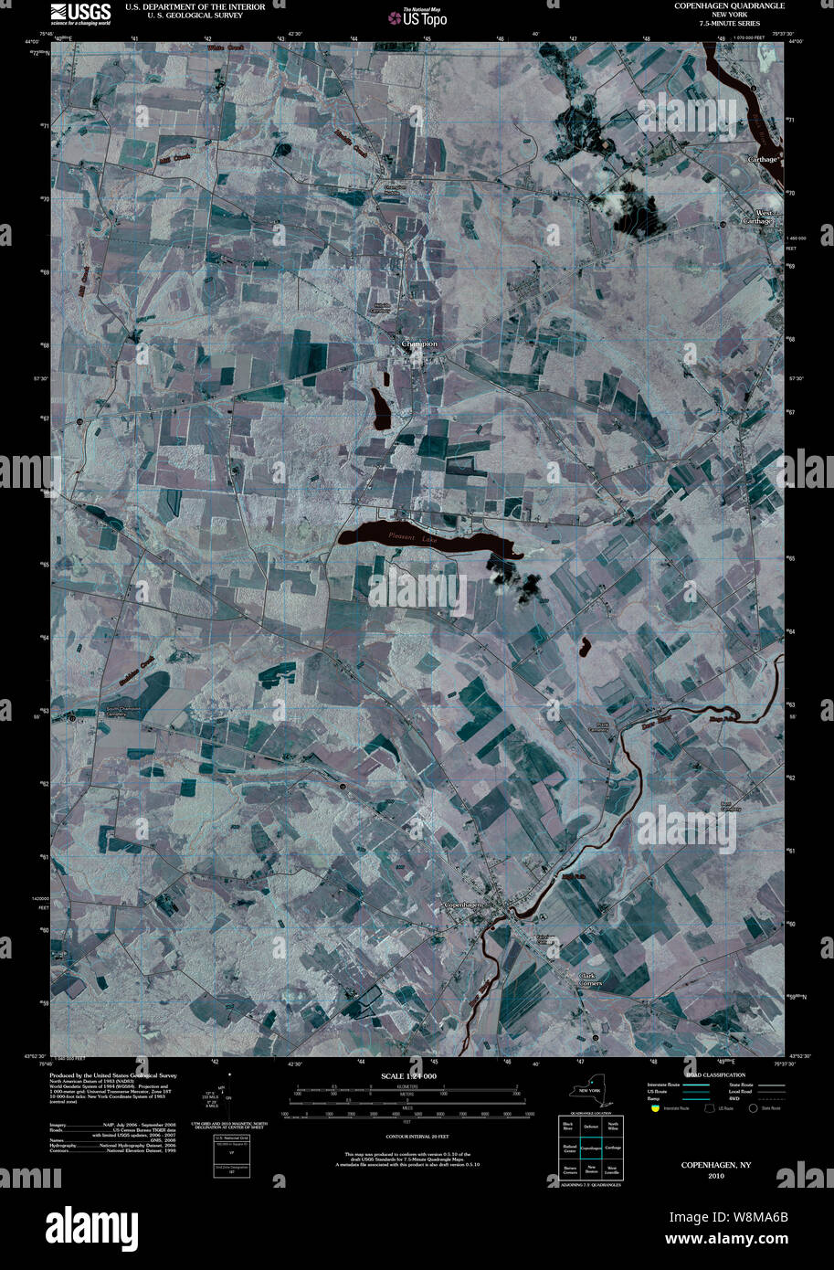 This image map depicts geographic features on the surface of the earth ...