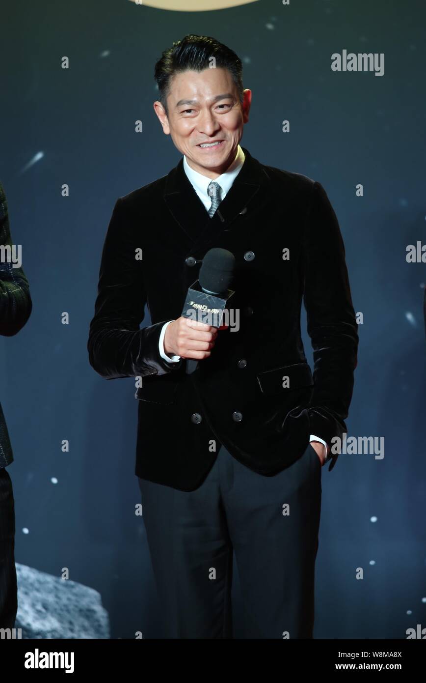 Hong Kong actor Andy Lau poses during a press conference for his new ...