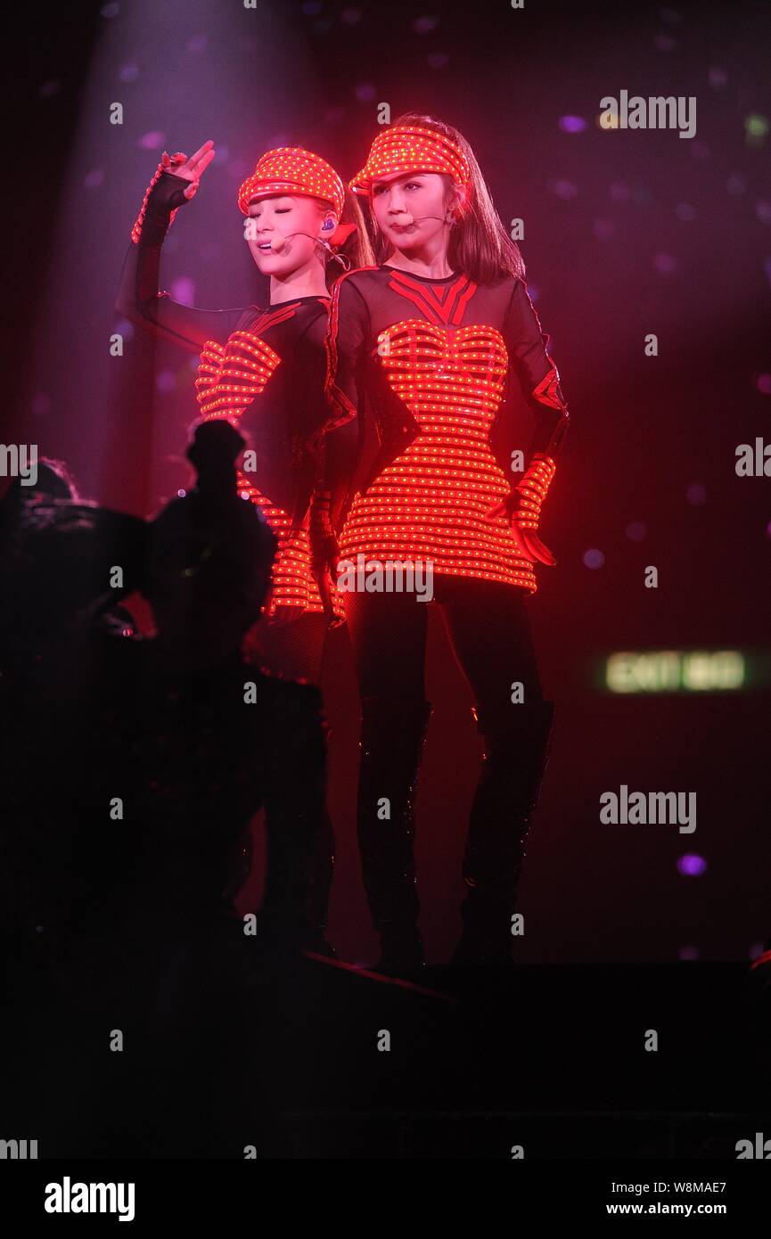 Gillian Chung, left, and Charlene Choi of Hong Kong pop duo Twins ...