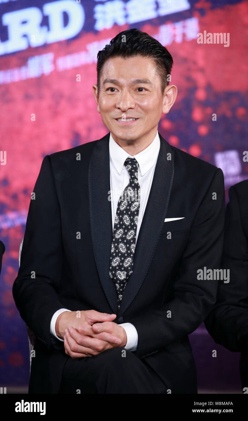 Hong Kong actor and singer Andy Lau poses during a press conference for ...