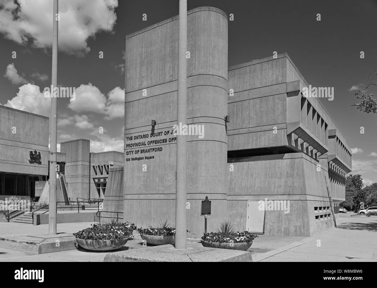 Brantford City Hall. The building is located at 100 Wellington Square ...