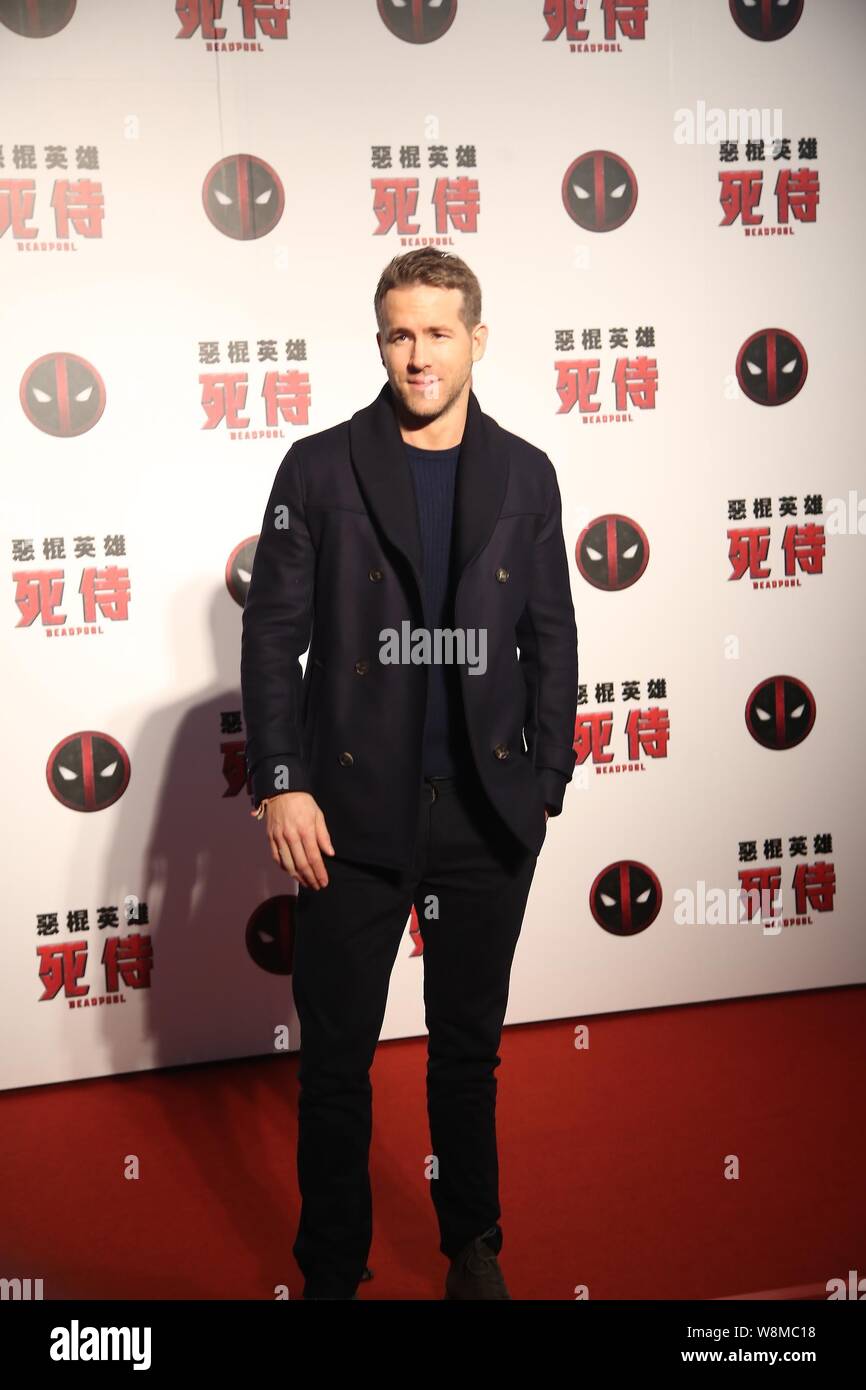 Canadian actor Ryan Reynolds poses during a press conference for his ...