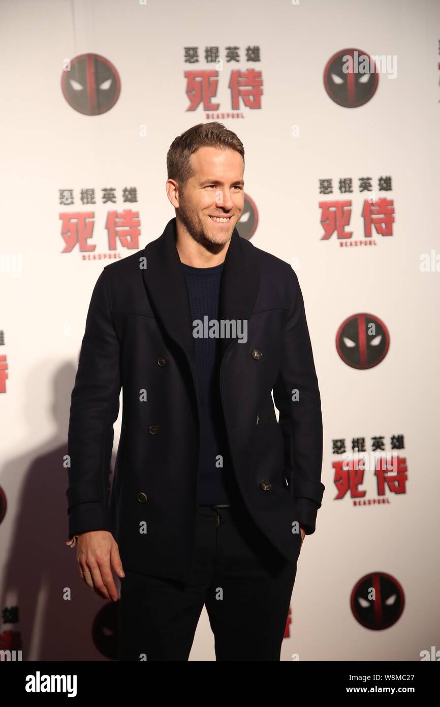Canadian actor Ryan Reynolds poses during a press conference for his ...