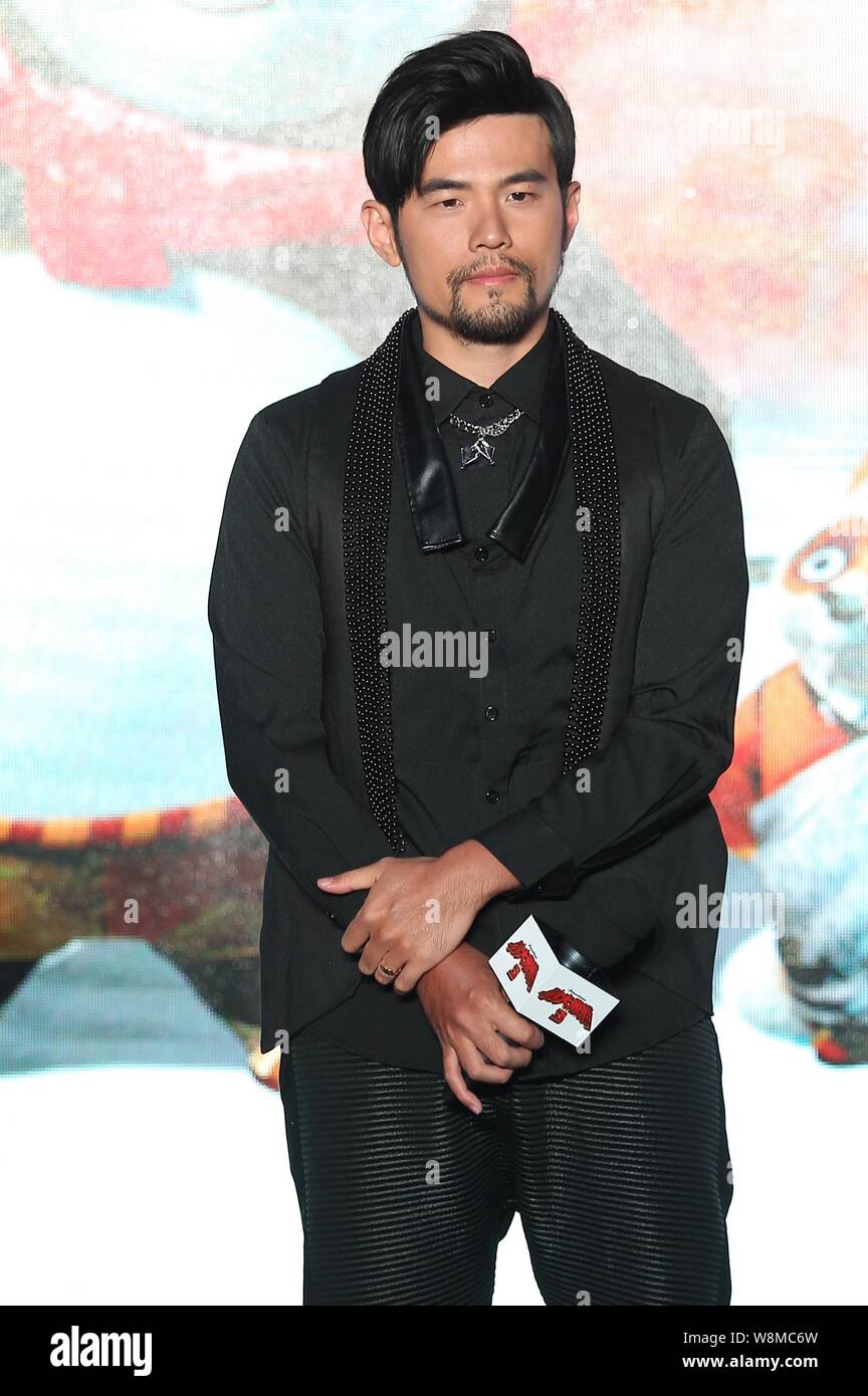 Taiwanese singer Jay Chou poses during a press conference for the music ...