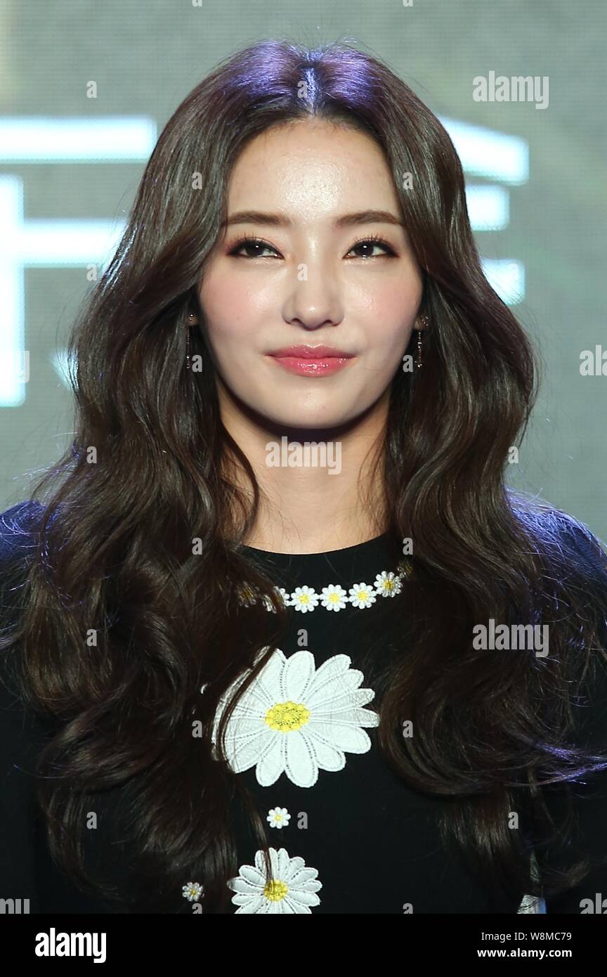 South Korean actress Han Chae-young poses during a press conference for ...