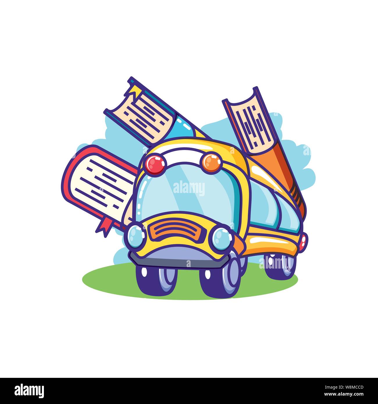 Kids school bus books Stock Vector Images - Alamy
