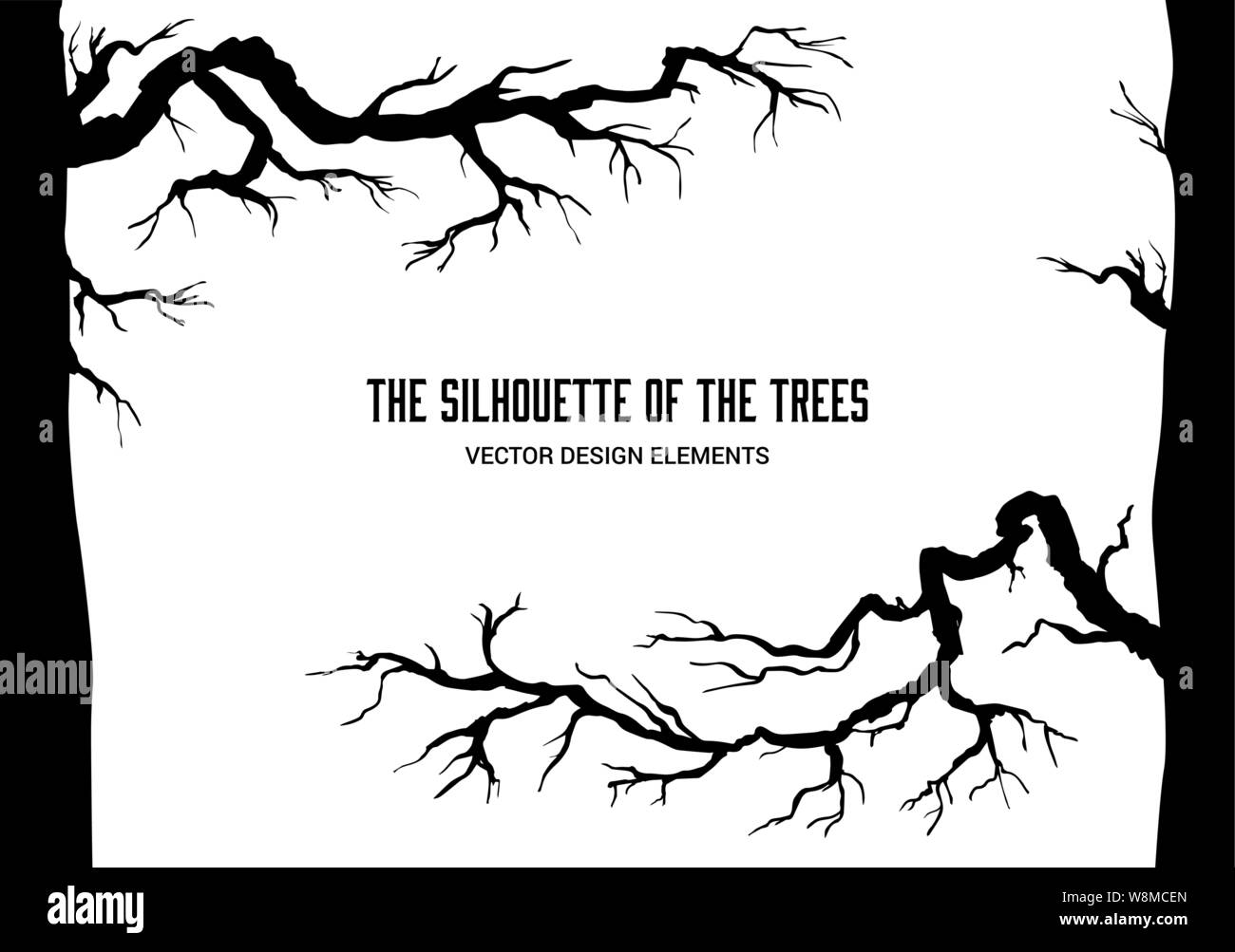 Decor autumn frame white Black and White Stock Photos & Images - Alamy