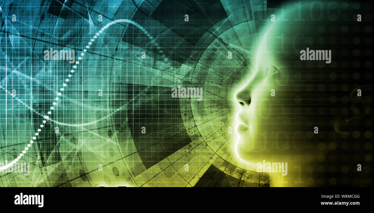 Autonomous Robot Industry with Android Engineering Science Stock Photo ...