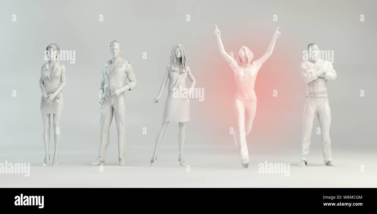 Empowered Business Individual Person Successful and Celebrating Stock ...