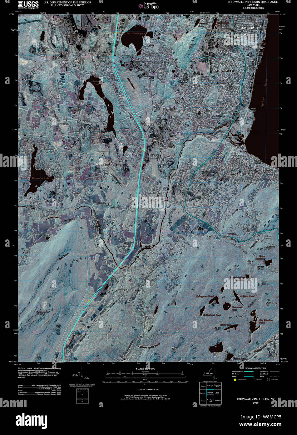This image map depicts geographic features on the surface of the earth ...